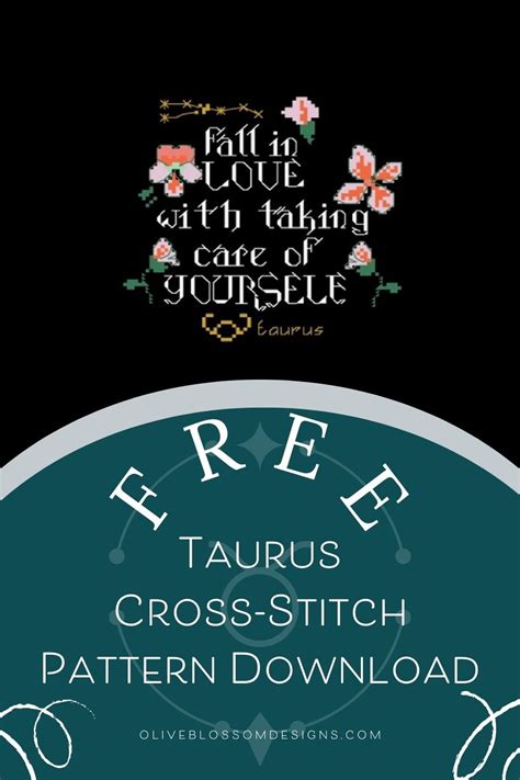 Taurus Cross Stitch Olive Blossom Designs