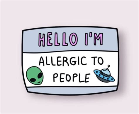 Hello Im Allergic To People Sticker Hd Creations