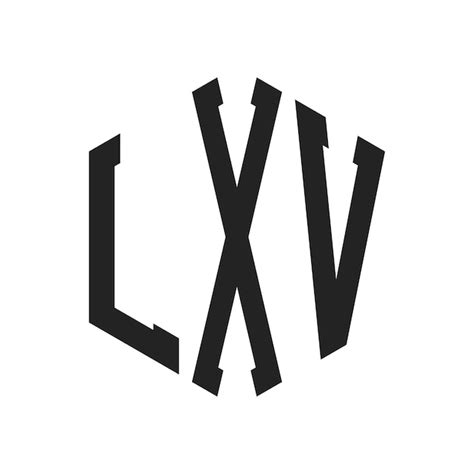 Premium Vector Lxv Logo Design Initial Letter Lxv Monogram Logo Using