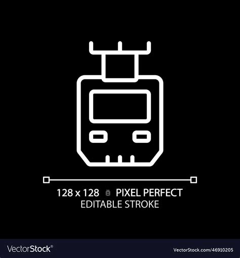 Suspended Monorail Pixel Perfect White Linear Vector Image