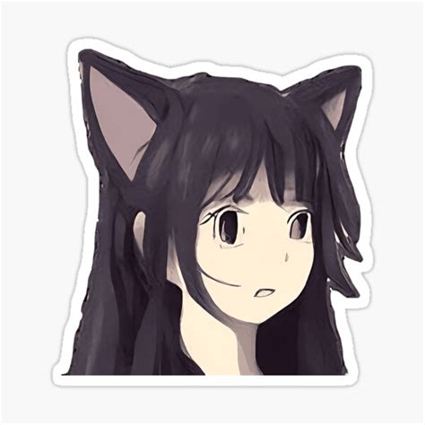 Cat Anime Cute Girl Sticker For Sale By Blazefoxar Redbubble