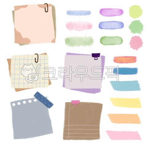 포스트잇 메모지 메모 메모장 수첩 사진 이미지 일러스트 캘리그라피 52saseyou작가