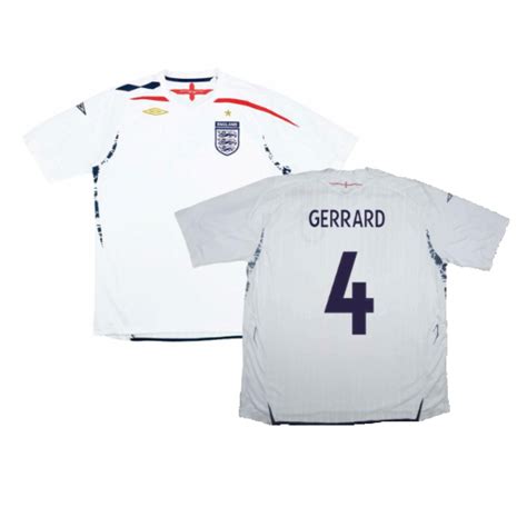 England 2007 09 Home Shirt Xl Very Good Gerrard 4 Classic