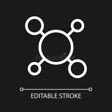 Structure Of Molecules Pixel Perfect White Linear Ui Icon For Dark