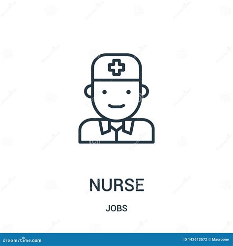 Nurse Icon Vector From Jobs Collection Thin Line Nurse Outline Icon