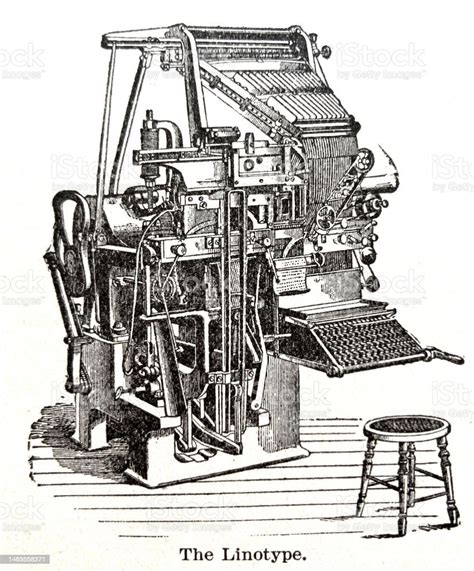 Linotype Machine 1899 Stock Illustration Download Image Now Casting