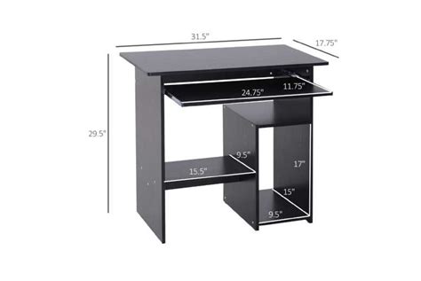 HOMCOM Compact Small Computer PC Table Colours Pm