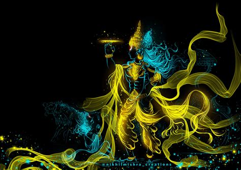 Shri Krishna Geeta Updesh Digital Artwork 1 Images Behance