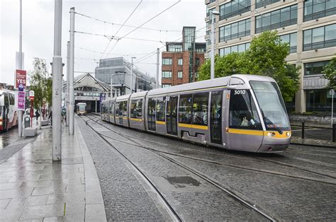 A Dublin Luas Tram On The Heuston Station Stop 04 10 2006 Rail
