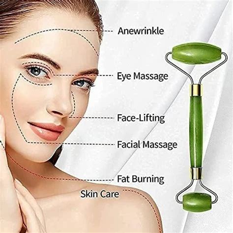 Multy Flawless Facial Massager Jade Roller And Gua Sha Stone For