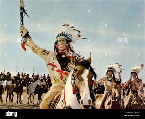 American Indians In A Scene From The Film Custer Of The West Stock