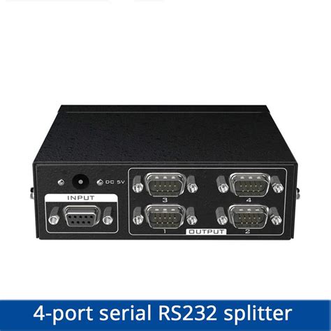 Rs232 Splitter 4 Port Db9 Serial Splitter 1 In 4 Out Support Bidirectional Transmission Serial