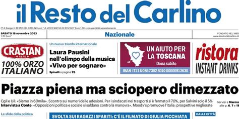 Le Prime Pagine Di Sabato 18 Novembre 2023 Il Post