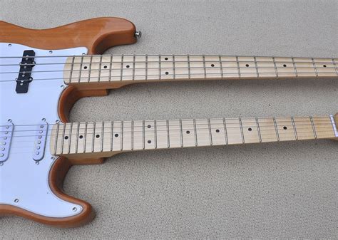 Custom Double Neck Kramer Electric Guitar With Natural Wood Finish 6