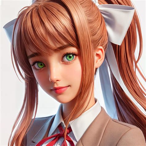 Real Monika Another Rendition By Shirakawashuu On Deviantart