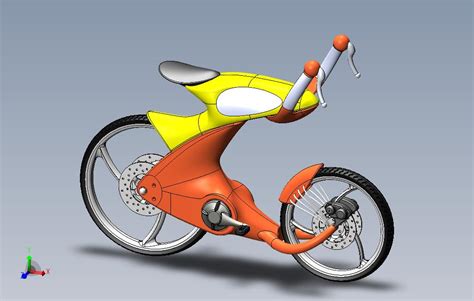 自行车1 SOLIDWORKS 2008 模型图纸免费下载 懒石网