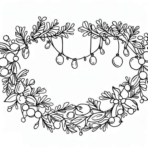 Coloriage Belle Guirlande De Noël Télécharger Et Imprimer Gratuit Sur