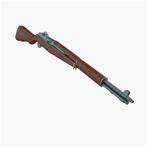 M1 Garand WWII Rifle Free 3D Model 3ds Obj Fbx Mtl Stl Free3D