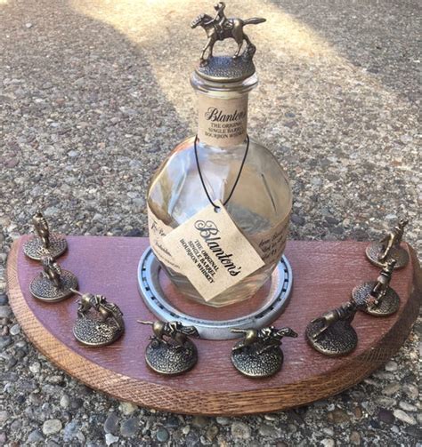 Blantons Authentic Bourbon Barrel Lid Stopper Display With
