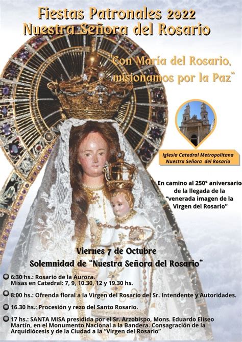 Todo El Cronograma De Las Fiestas Patronales En Honor A La Virgen Del Rosario Rosario