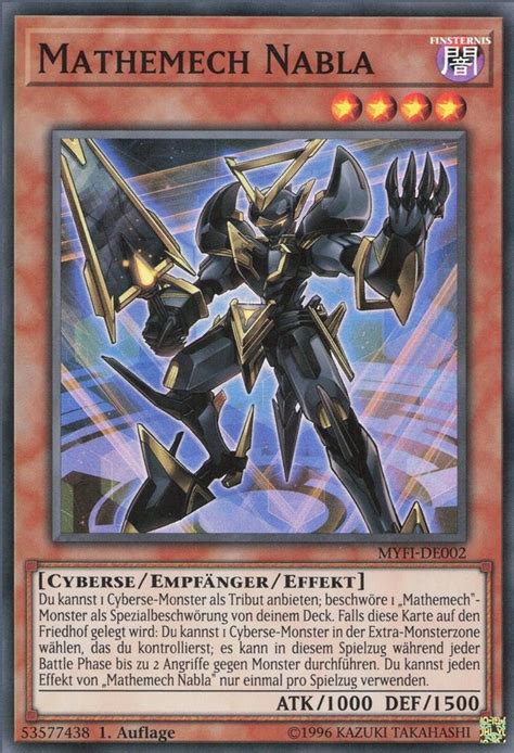Recollectibles Sammelkarte Yugioh Karte Mathemech Nabla Deutsch Yu Gi Oh Karte Myfi Italian002