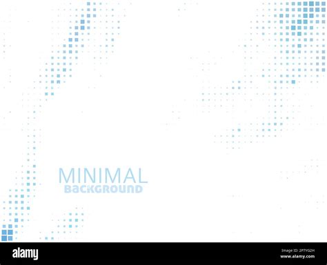 Minimal White Background With Small Blue Squares Simple Vector Graphic Pattern With Halftone
