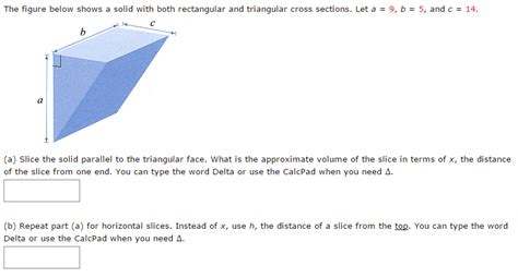 Oneclass The Figure Below Shows A Solid With Both Rectangular And
