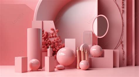 쇼케이스 및 포장 프리젠테이션에 적합한 화장품 홍보를 위한 눈길을 끄는 3d 렌더링된 배경 화장 배경 눈길 배경 제품