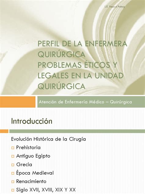 Perfil De La Enfermera Quirúrgica Pdf Cirugía Enfermería