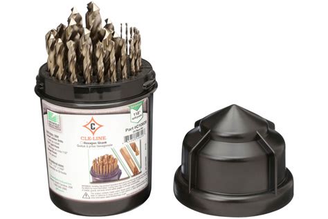 CLE LINE Jobber Drill Bit Set In Smallest Drill Bit Size In Largest Drill Bit Size