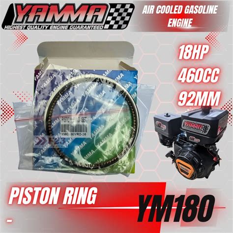 Piston Ring Yamma Ym180 Ymg180ryd 18hp 460cc Bore 92mm Shopee Philippines