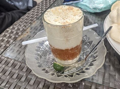 Egg Tea Is A Typical Drink From West Sumatra Indonesia Stock Image