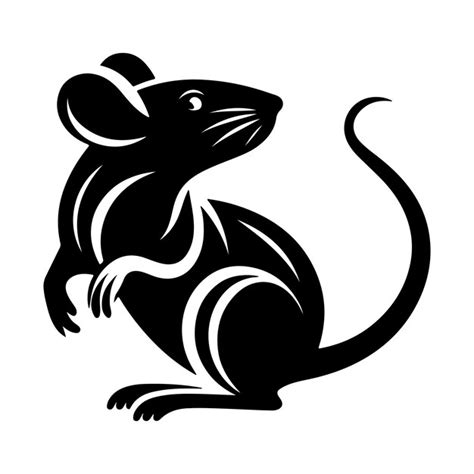 Premium Vector Rat Silhouette Vector Art Illustration
