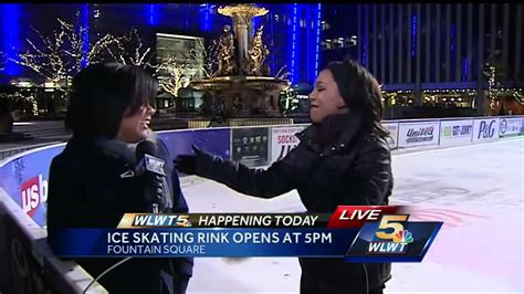 Wlwt News 5s Kristy Davis Showing Off Her Skills On The Ice Youtube
