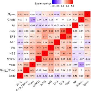 A Spearman Rank Correlation Matrix Was Created Between All