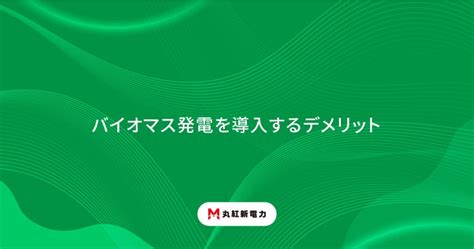バイオマス発電とは？仕組みや導入メリット・デメリットを徹底解説 丸紅新電力