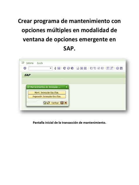 Crear Programa De Mantenimiento Con Opciones Múltiples En Modalidad De