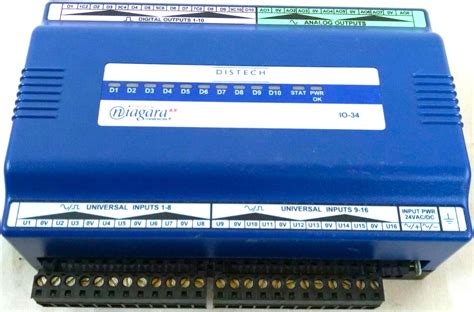 Distech Cdidi Io34xx 00 Io 34 Io 34 Module 16 Ui 10 Do 8 Ao For Din Rail Mtg [refurbished]