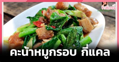 คะน้าหมูกรอบ 1 จาน เท่ากับกี่แคล นับแคลอรี่ “คะน้าหมูกรอบ 1 จาน”