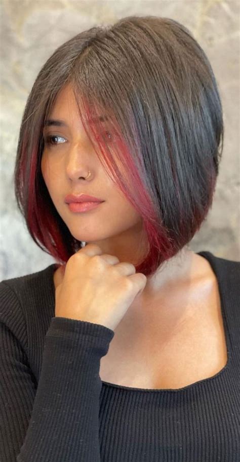 30 Effortless The Low Maintenance Bob Haircuts Bob With Red Face Framing