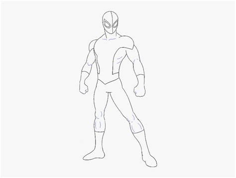 Spiderman Body Drawing