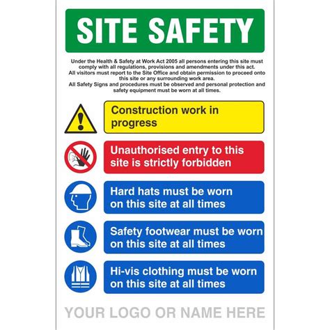 Large Construction Site Safety Signs Mandatory Site Safety Signs
