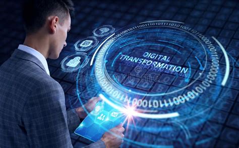 Concept Of Digitization Of Business Processes And Modern Technology Digital Transformation