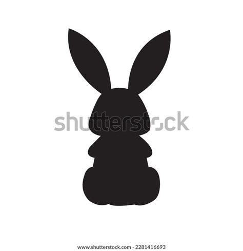 Silhouettes Rabit Vector Illustrationbeautifull Rabit Stock Vector