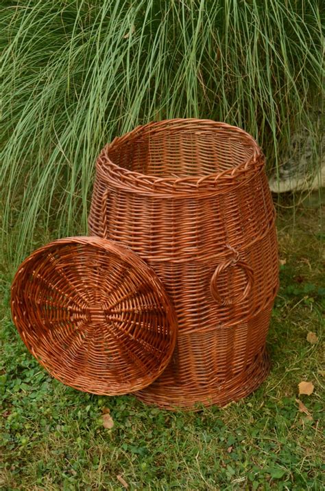 Cesto Portabiancheria In Vimini Cesto Cesto In Vimini Cesto Etsy Italia