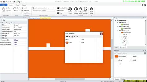 【construct 2】adding In The Jump Controls Make And Endless Runner With