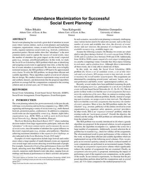 Pdf Attendance Maximization For Successful Social Event Planning