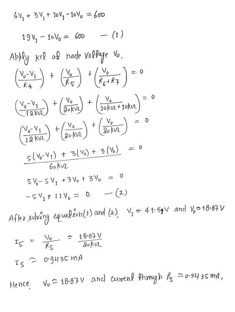 Solved Id Vo And The Current Through R5 R1 R4 Vo 12k 12k R5 I1 R2 R3