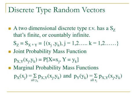 Ppt Random Vectors Powerpoint Presentation Free Download Id1135587