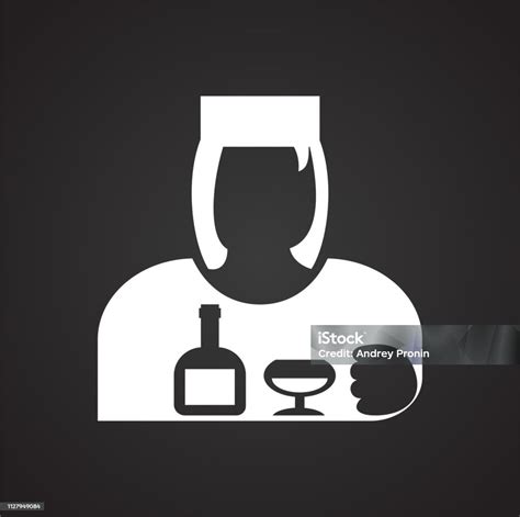 Icône De Serveuse Sur Fond Noir Pour Graphisme Et Webdesign Vecteur